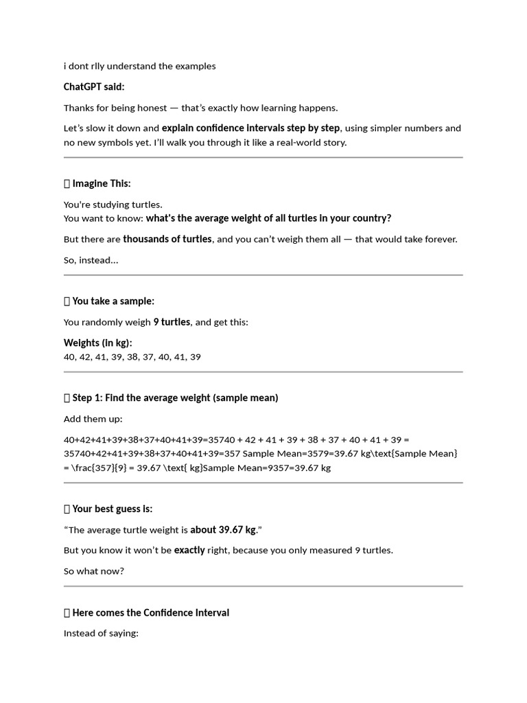 CI-confidence Intervals Revision (Simpler Method) | PDF | Margin Of ...