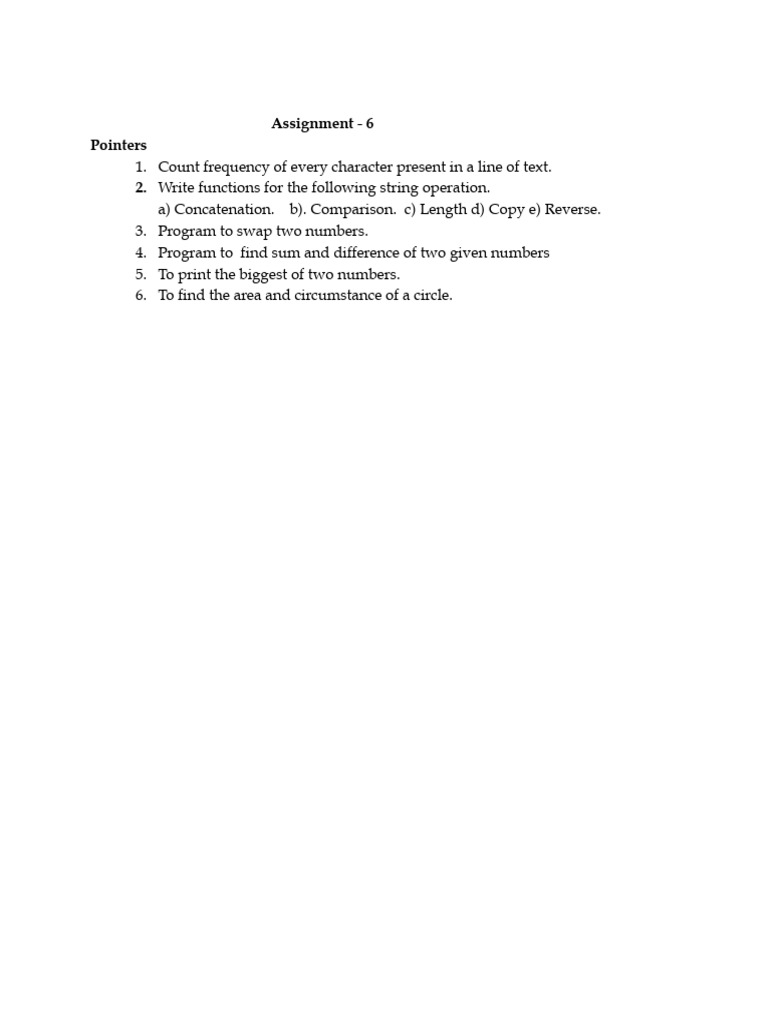 Assignment 6 | PDF