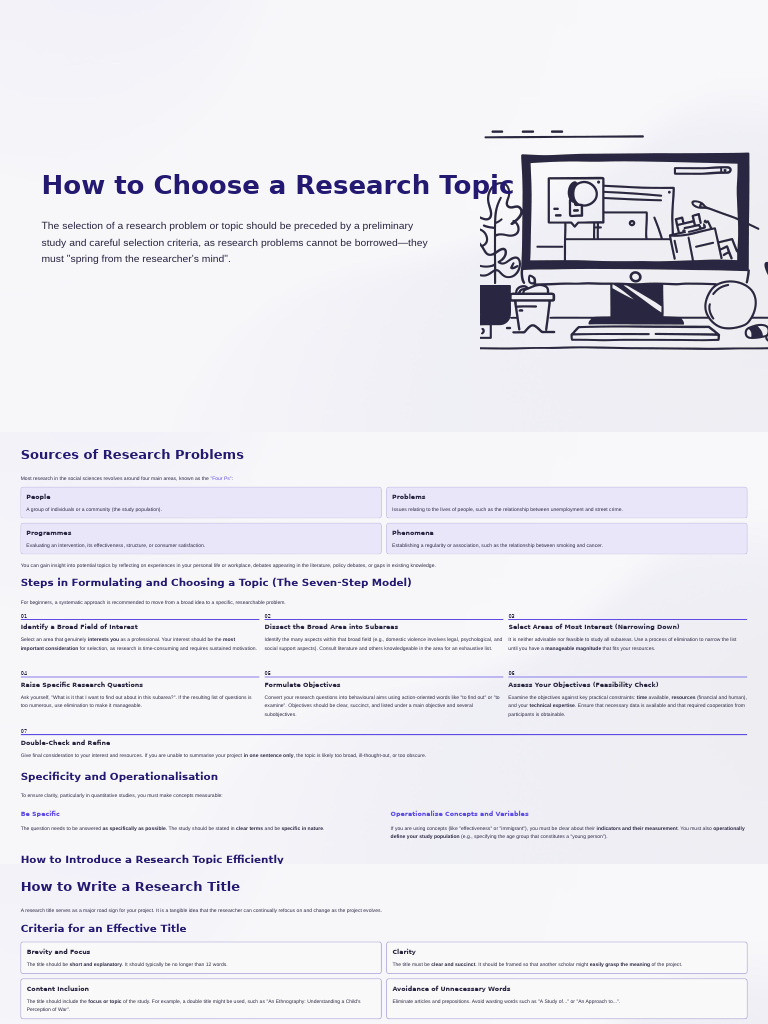 How To Choose A Research Topic | PDF | Science | Cognition