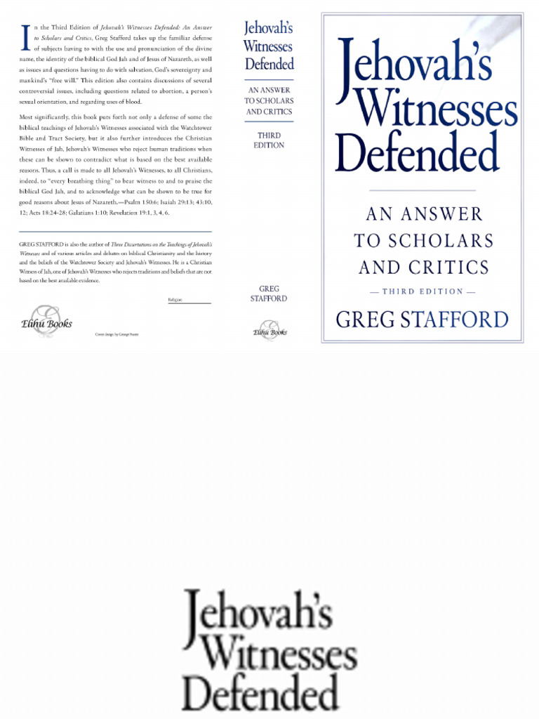 Jehovah's Witnesses Defended: Digital Edition | PDF | Tetragrammaton ...