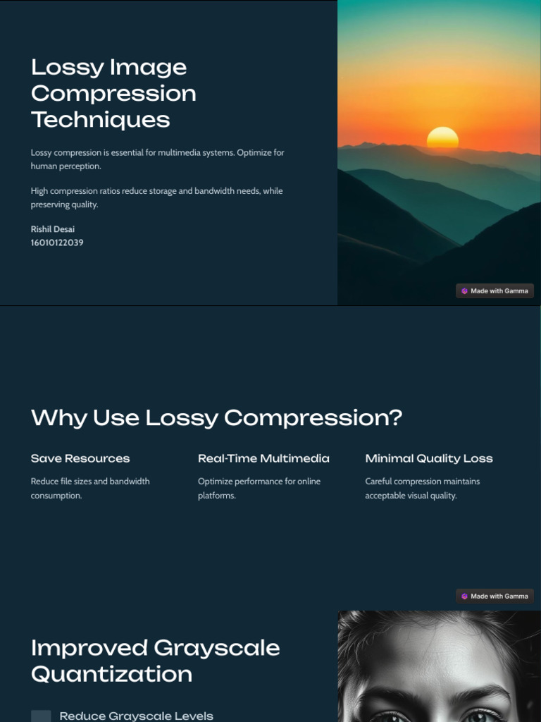 Lossy Image Compression Techniques Explained | PDF | Data Compression ...