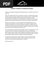 Thor 3 SF Assessment Prep Program | PDF | Hobbies | Strength Training