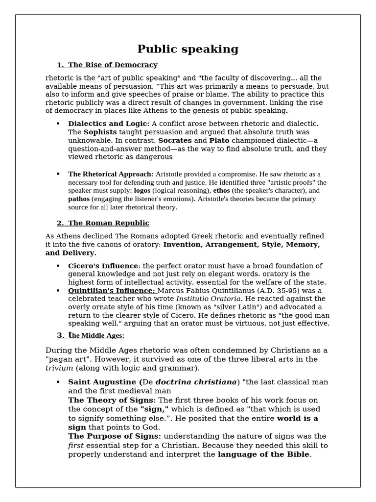 Origings of Public Speaking | PDF | Rhetoric | Public Speaking