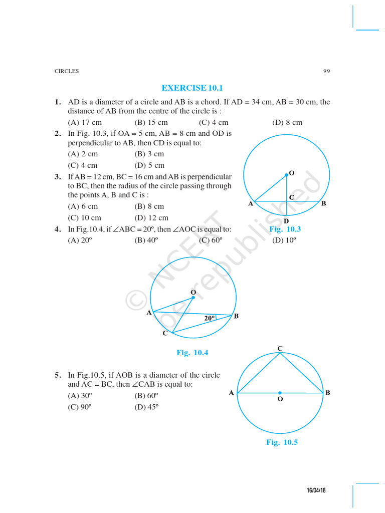 Circle Class 9 Worksheet 2 | PDF | Circle | Geometric Shapes