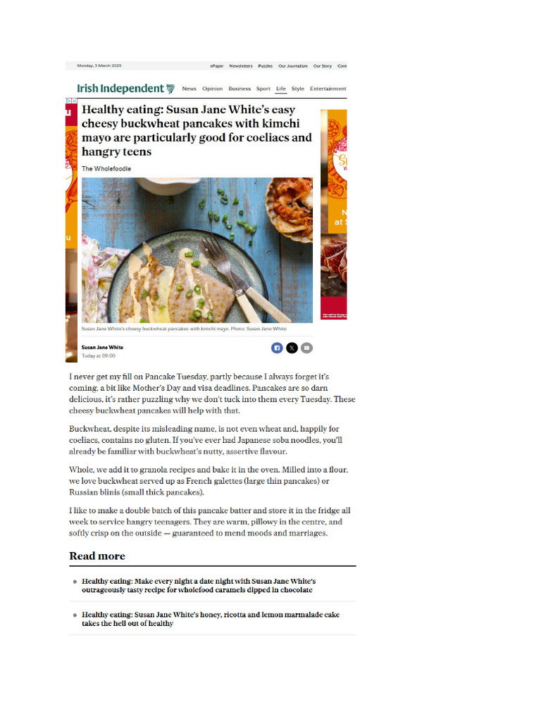 Healthy Eating - Susan Jane White Article - Week 6 Lecture | PDF ...