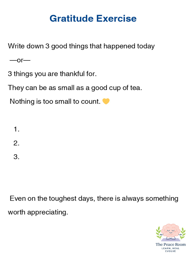 Daily Gratitude Reflection Exercise | PDF