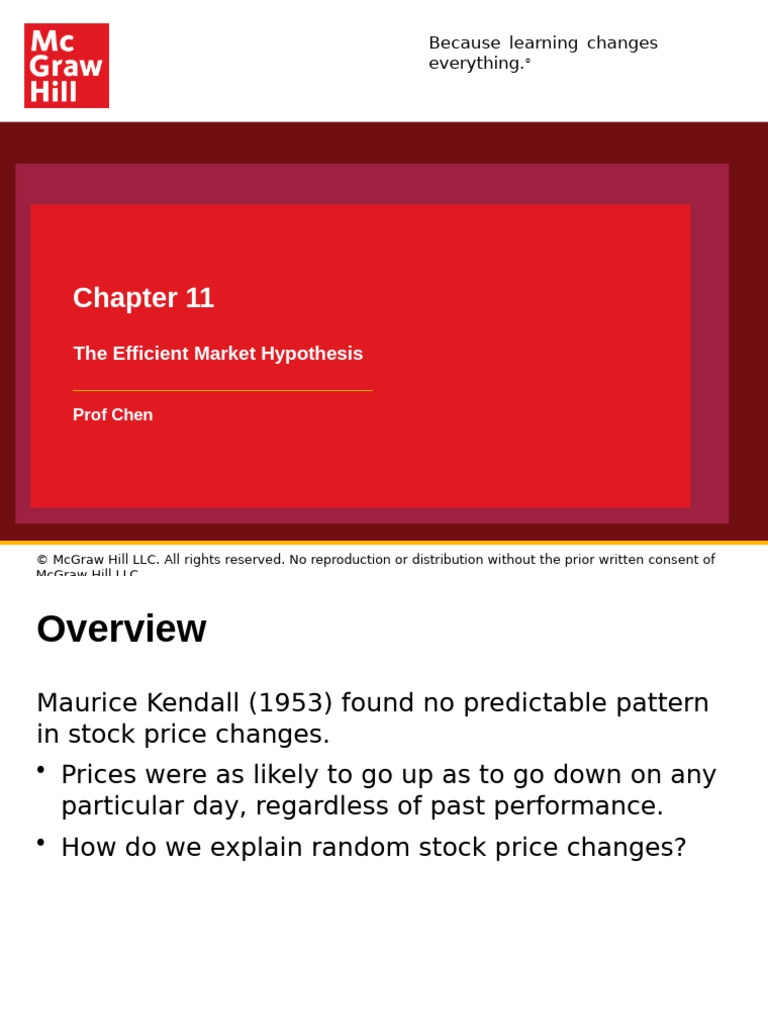 Bodie Investments 13e PPT CH11 EMH Student | PDF | Efficient Market ...