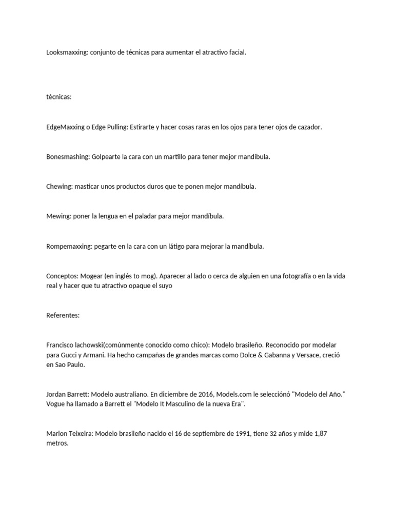 Looks Maxing | PDF