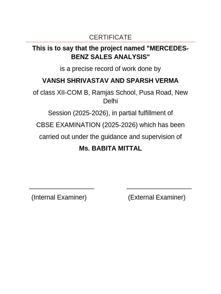 Class 12 Ip Project | PDF | Comma Separated Values | Mercedes Benz