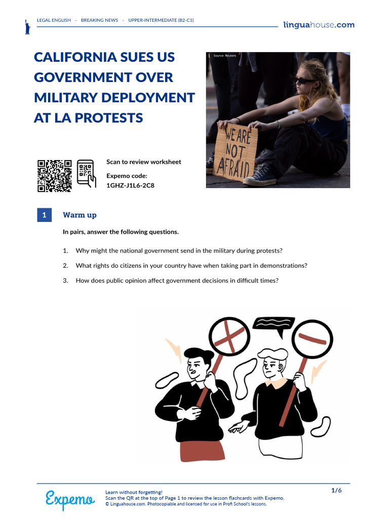 California Sues Us Government Over Military Deployment at La Protests ...