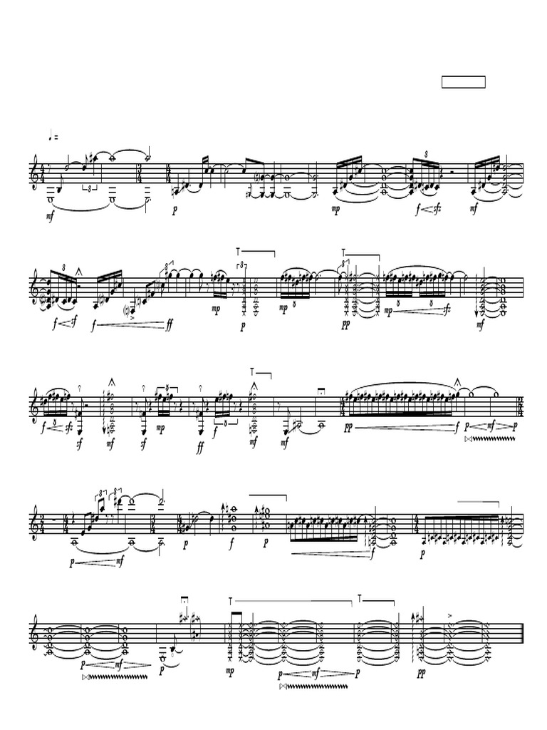Four Poems for Guitar by Lourdes Saraiva | PDF | Chordophones | String ...