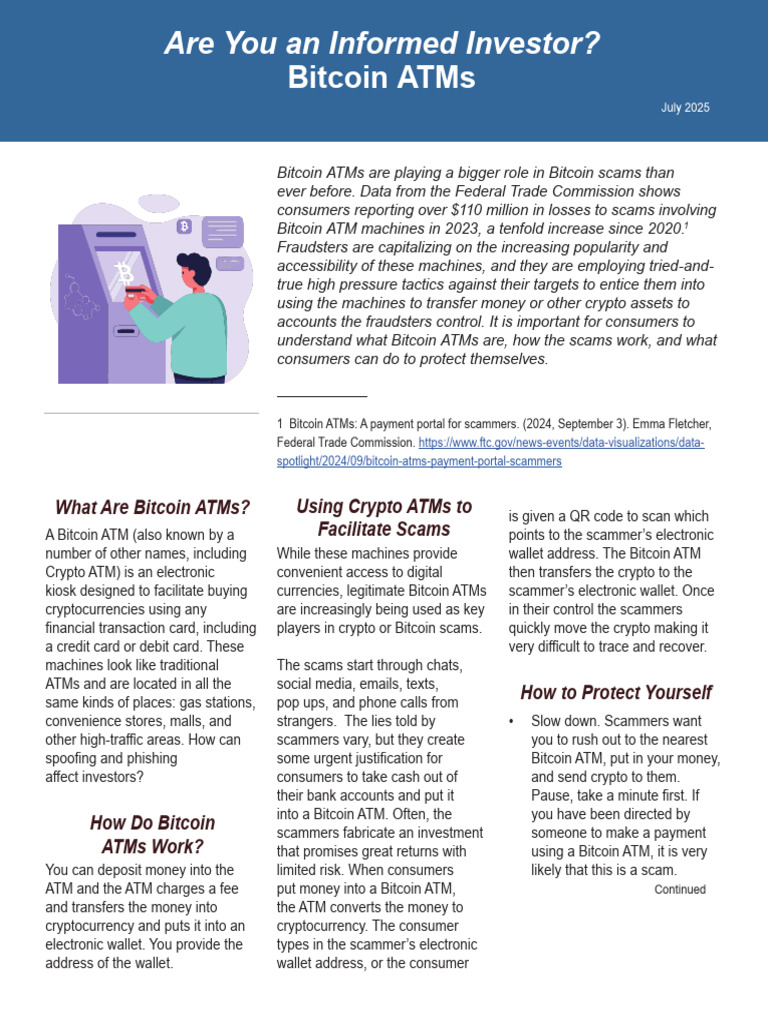 Bitcoin ATMs Alert | PDF | Cryptocurrency | Bitcoin