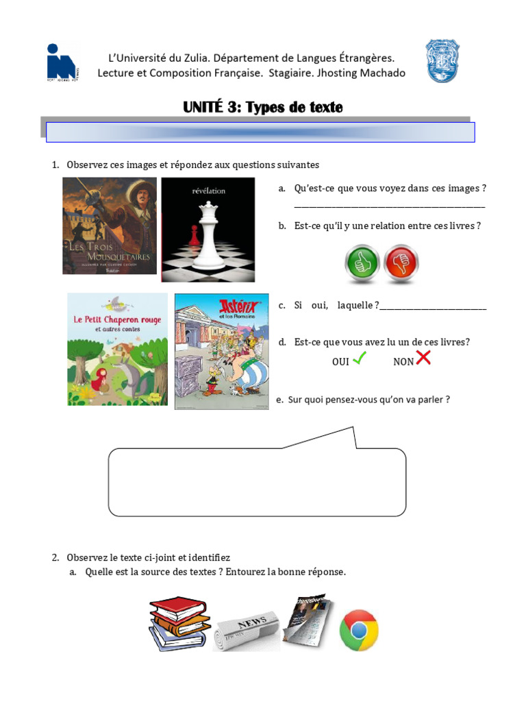 Types de textes narratifs en français | PDF