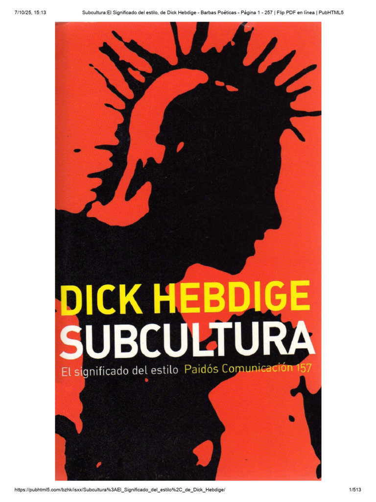 Subcultura El Significado - Dick Hebdige | PDF | Minorías