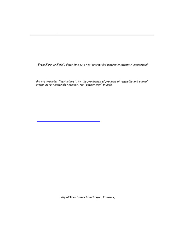 Understanding Agri-Gastronomy Concepts | PDF | Soup | Foods