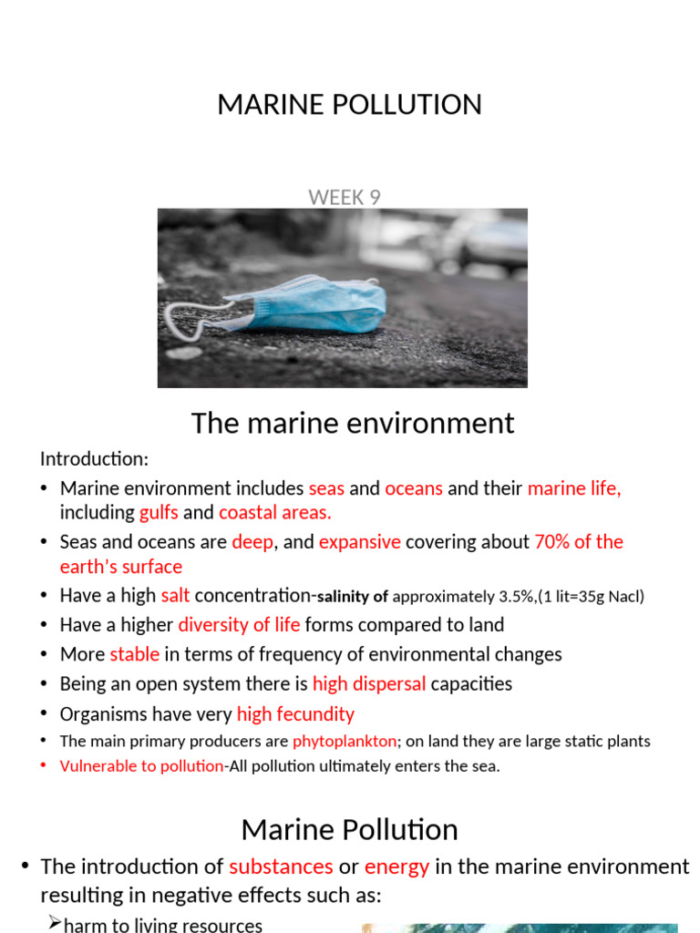 Week 9 Marine Pollution Edited for Class Use Online | PDF | Territorial ...