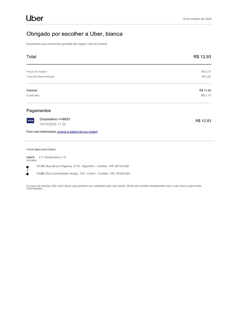 Uber 15-10 R$12,93 | PDF