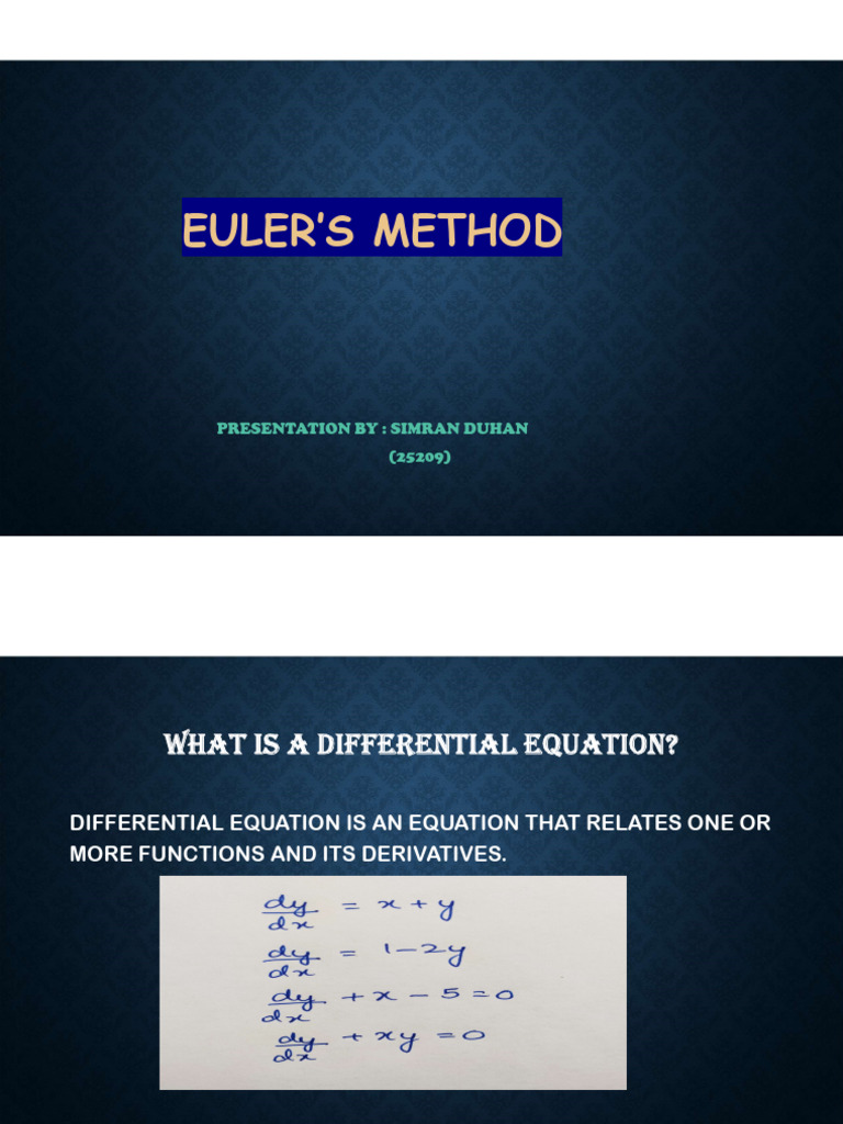 Euler's Method | PDF