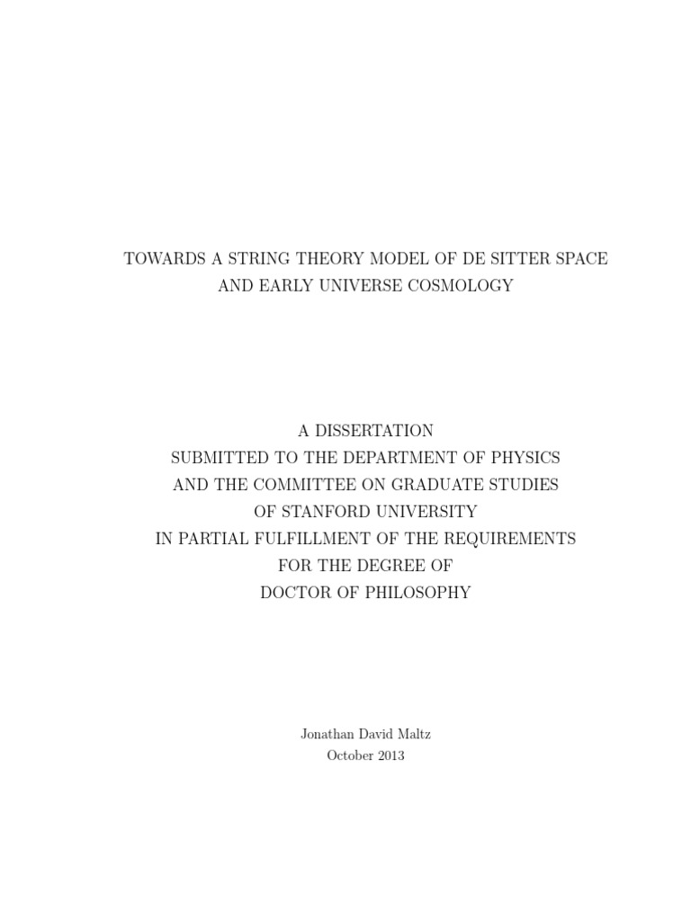 Towards_String_Theory_models_of_DeSitter | PDF | String Theory | Black Hole