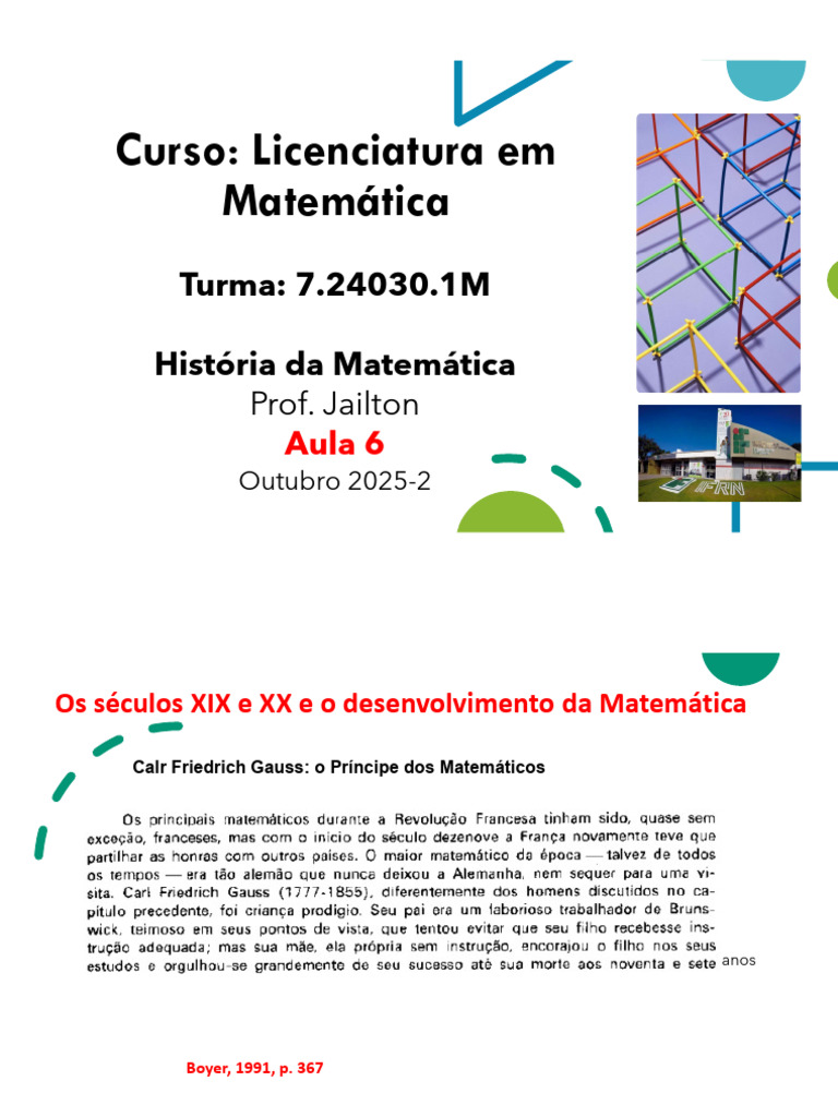 Historia Da Matematica 7P Lic Mat Aula 6 Out 2025 - 251105 105950 | PDF ...