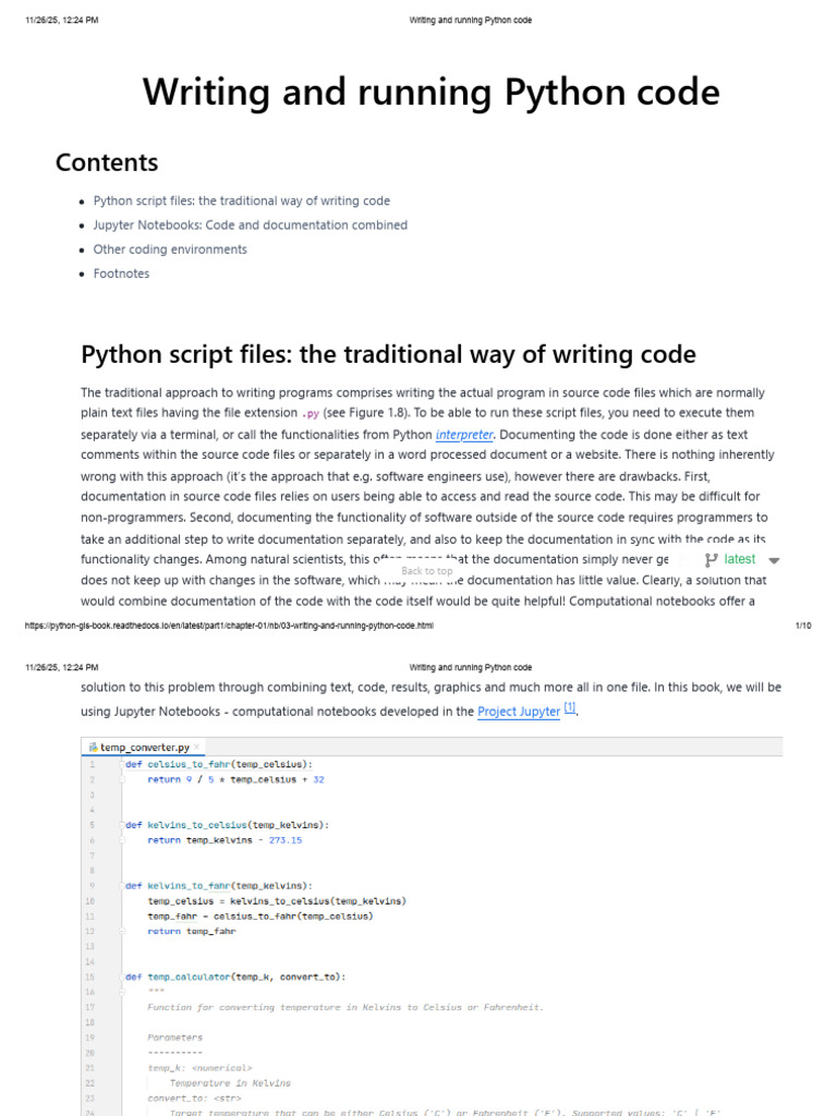 Writing and Running Python Code | PDF | Integrated Development ...