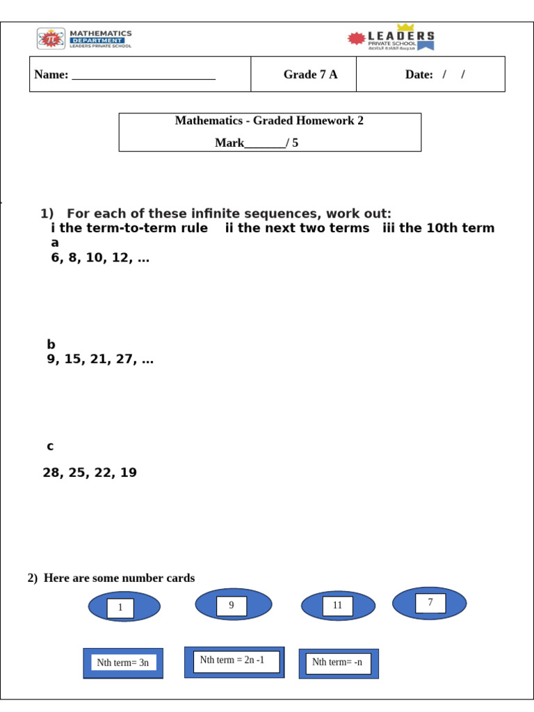 GR 7 Graded Homework 2 | PDF