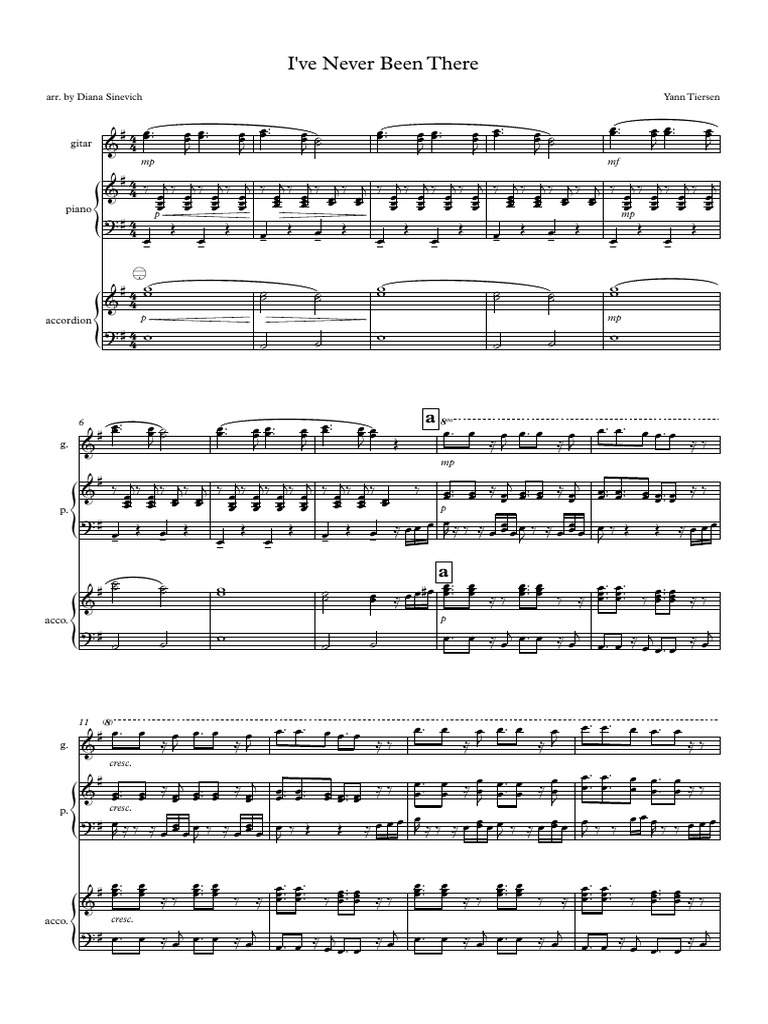 Partition de "I've Never Been There" | PDF