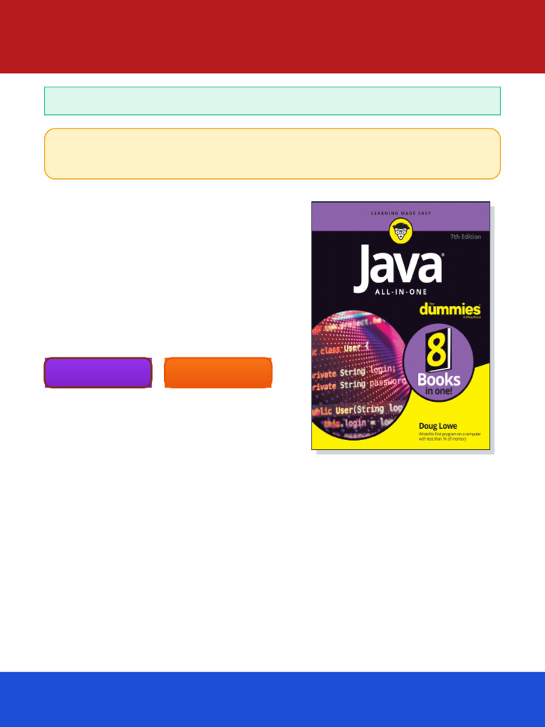 Java All in One For Dummies Seventh Edition Doug Lowe ebook signature ...