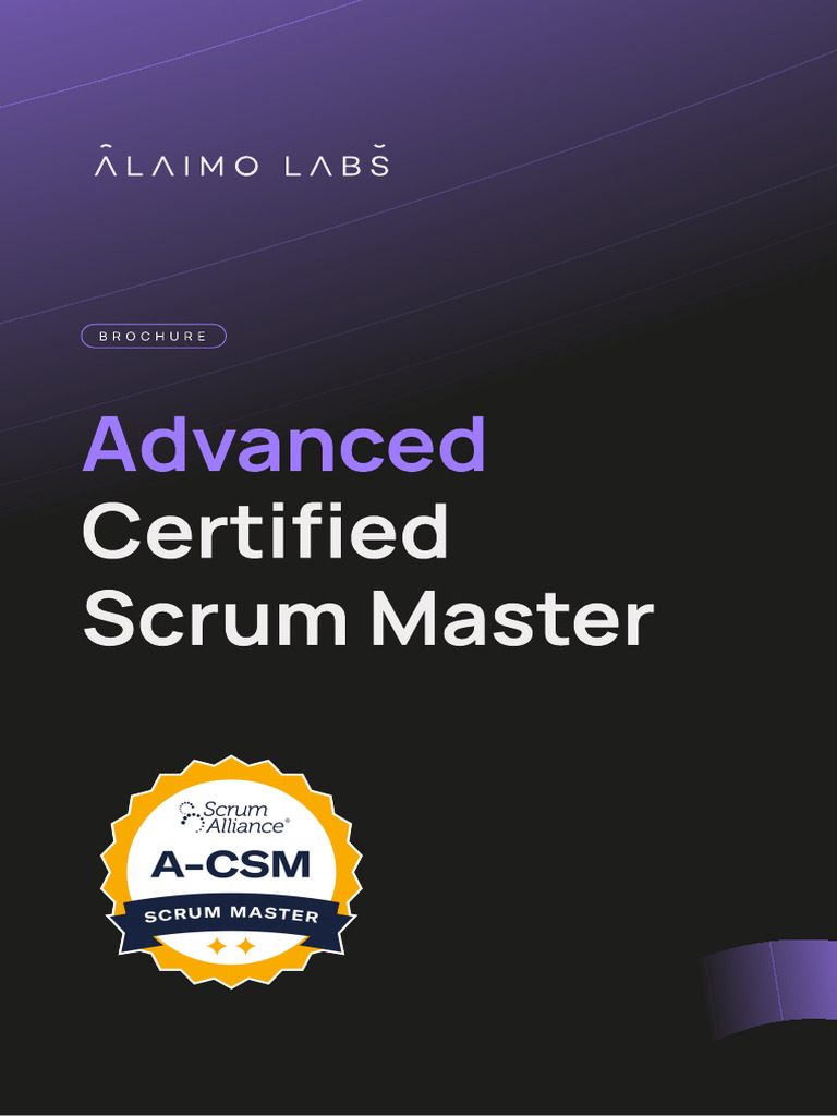 Certificación Avanzada Scrum Master | PDF | Scrum (desarrollo de software)