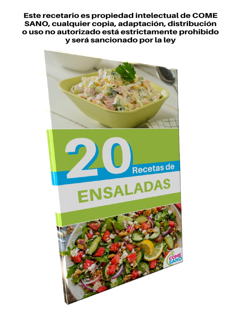 Recetario de Ensaladas Saludables | PDF | ensalada | Cilantro