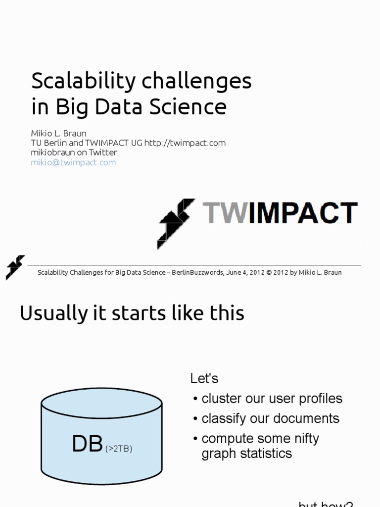 Scalability Challenges in Big Data Science | PDF | Cluster Analysis ...