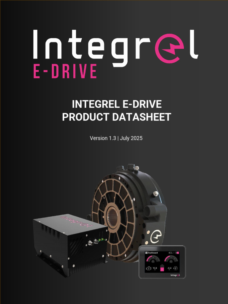 Integrel E-Drive Product Datasheet | PDF | Engines | Electric Motor
