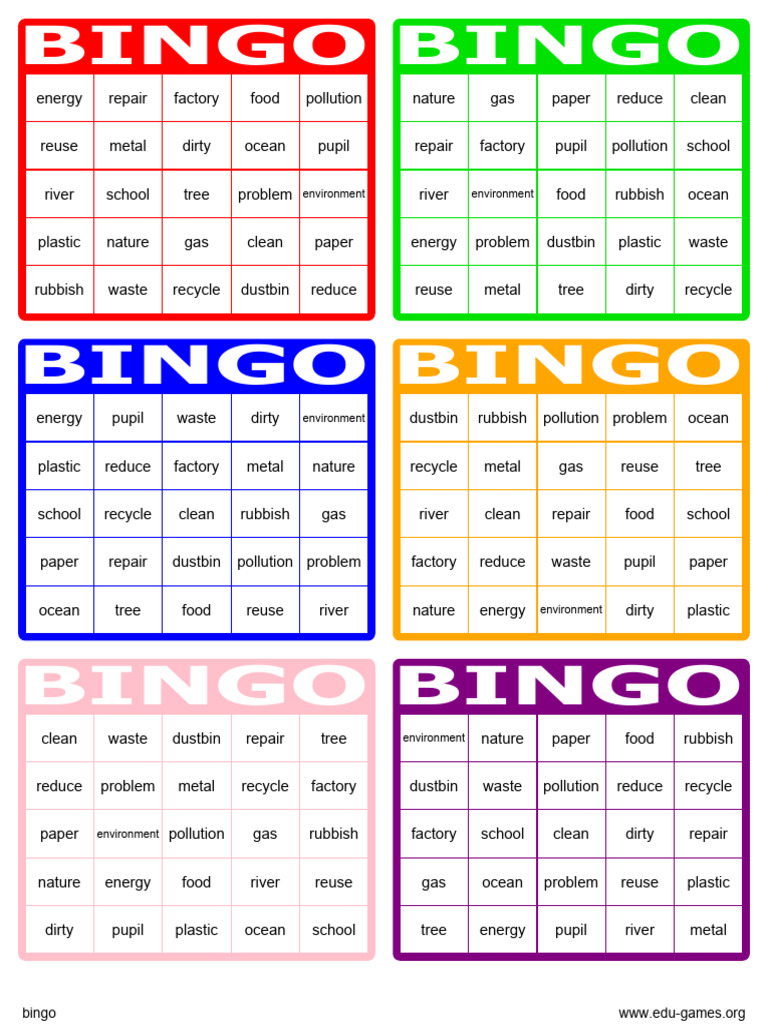 Bingo | PDF | Waste | Recycling
