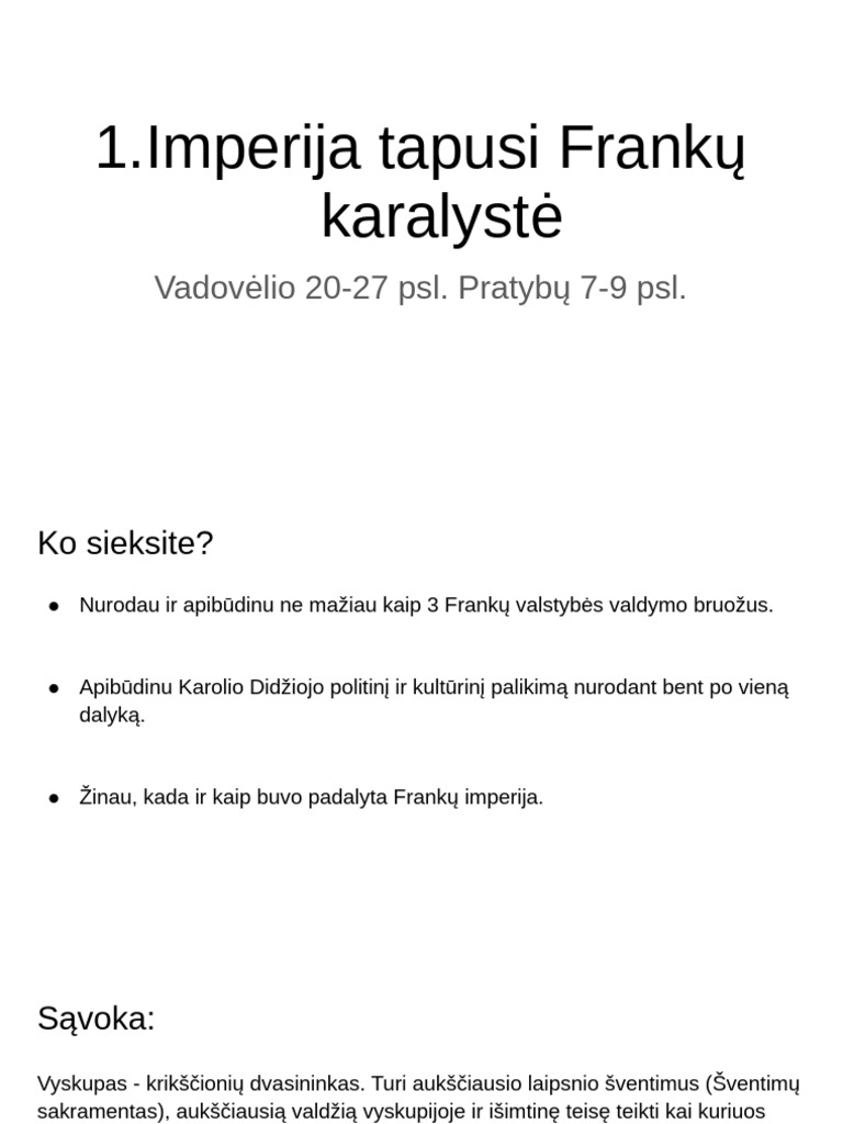 01. Imperija Tapusi Franku Karalyste | PDF