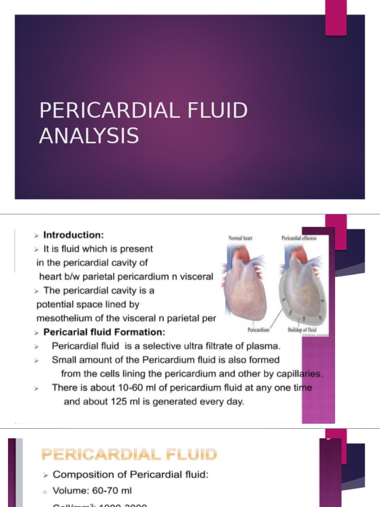 Pericardial Fluid Analysis | PDF