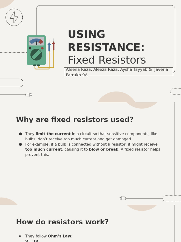 Fixed Resistors Physics | PDF