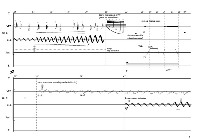 Música Para Guitarra y Electrónica (Score) 8 | PDF
