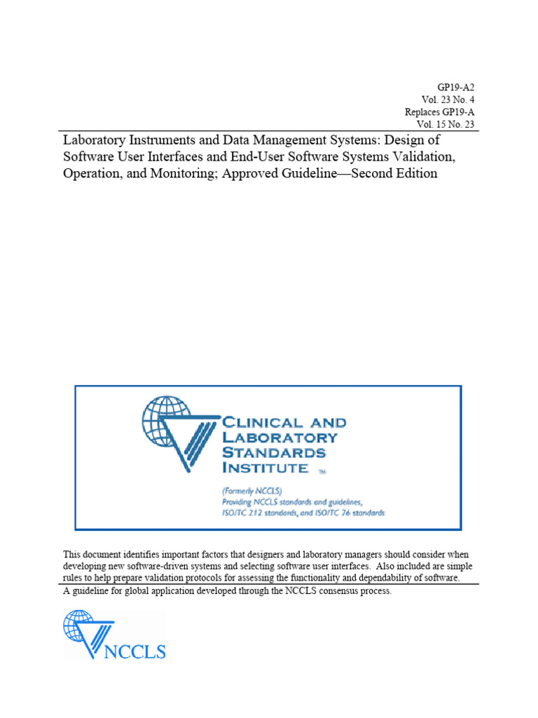GP 19-A2 Laboratory Instruments and Data Management Systems Design of ...
