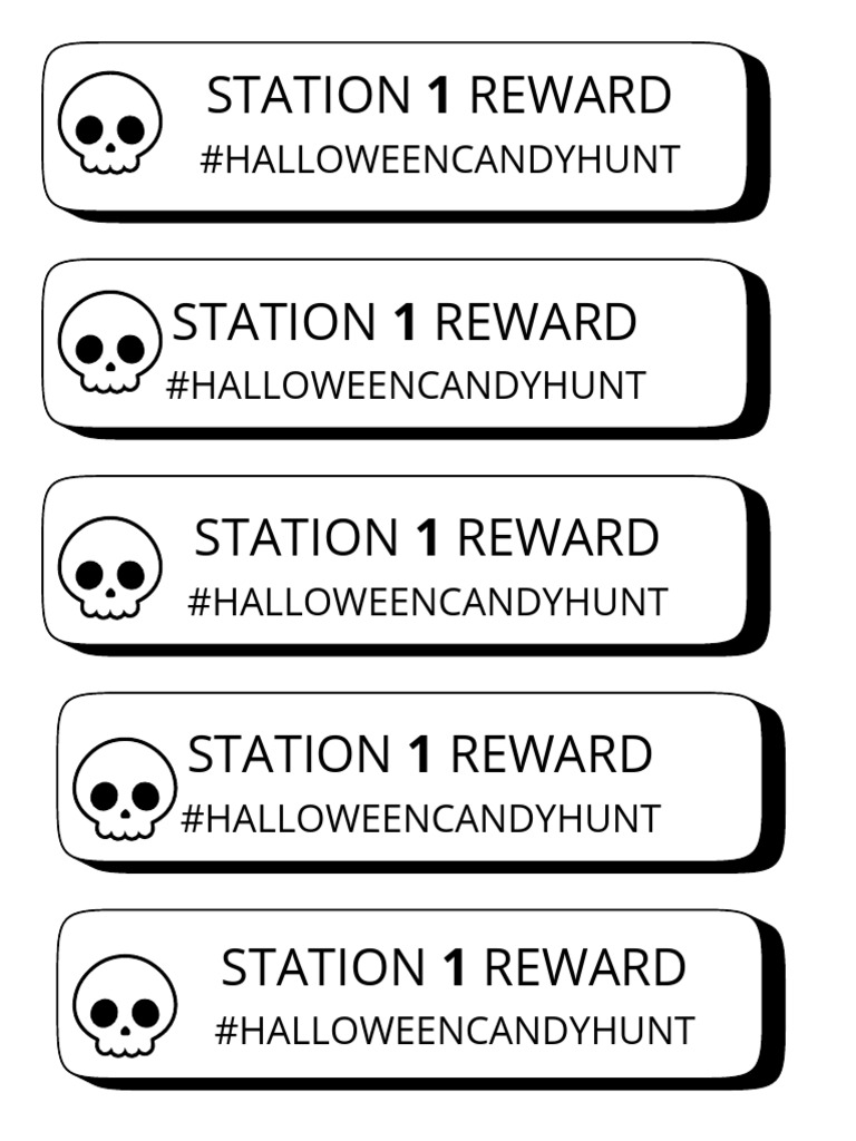 Halloween Candy Reward Tickets | PDF