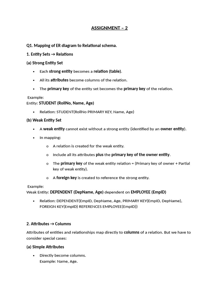 Dbms Assignment | PDF | Inheritance (Object Oriented Programming) | Data Model
