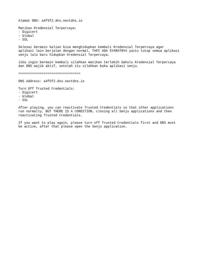 DNS Setup and Trusted Credentials Guide | PDF