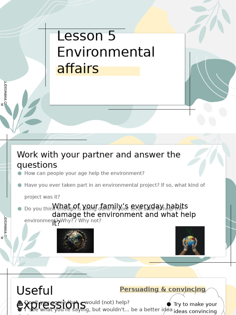 Environmental Awareness Lesson Plan | PDF