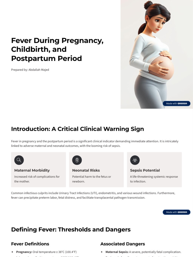 Fever During Pregnancy Childbirth and Postpartum Period | PDF | Urinary ...
