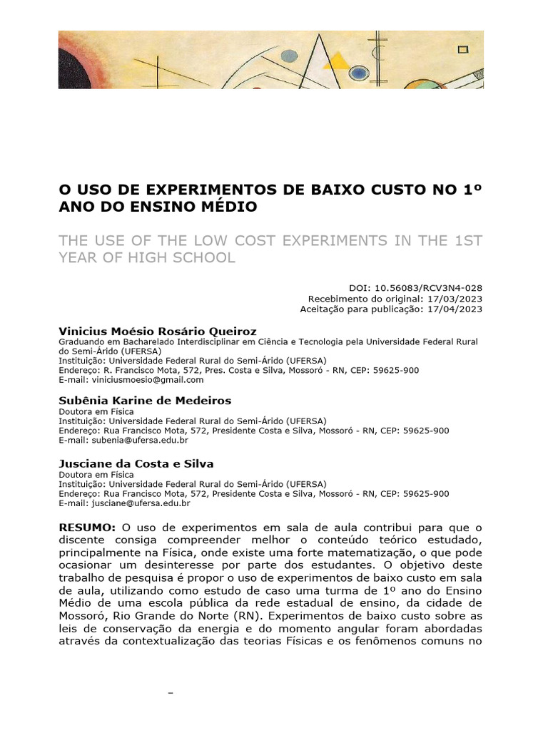 ARTIGO DO CAPITULO DO LIVRO 1 | PDF | Aprendizado | Science