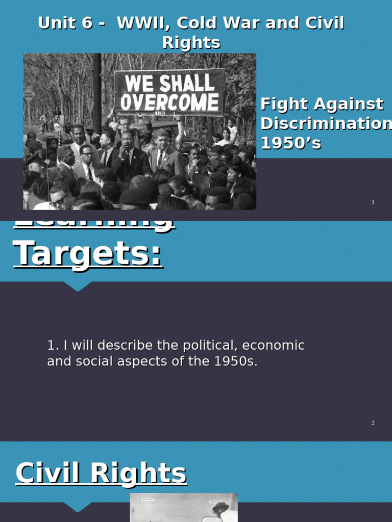1950s Civil Rights Movement Overview | PDF