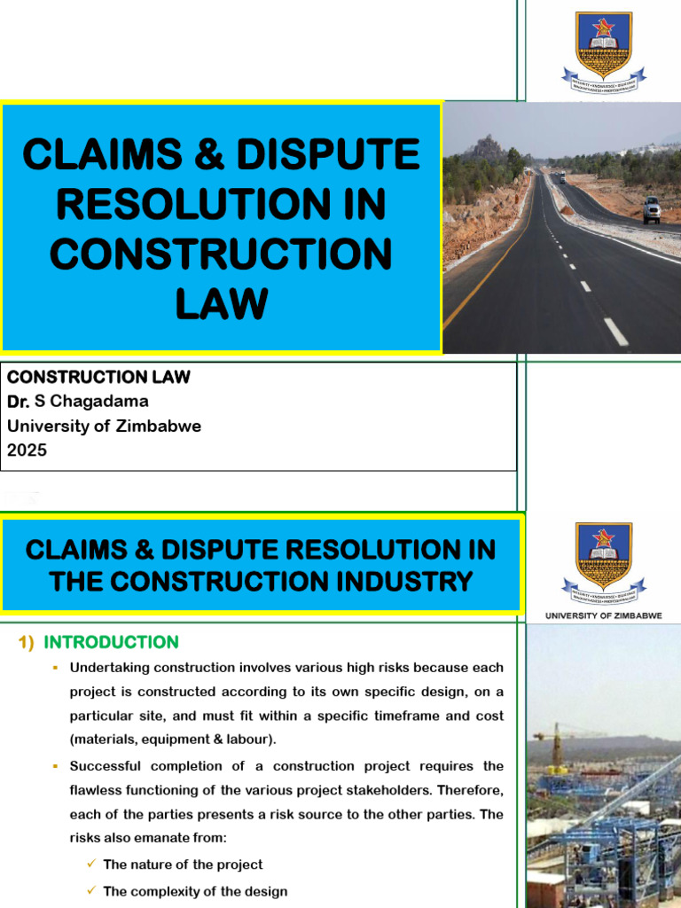 6) Claims 0 Dispute Resolution in Construction Law - 021050 | PDF ...