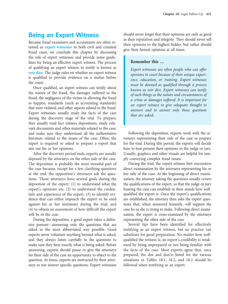 Being and Expert | PDF | Expert Witness | Deposition (Law)