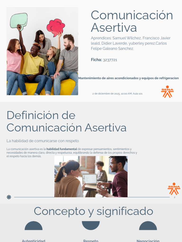 Presentación - Comunicación Asertiva-GRUPO 4 | PDF | Comunicación | Ciencias del comportamiento