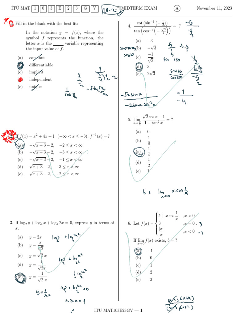 November 2023 - 251121 - 001116 | PDF | Mathematics | Mathematical Analysis