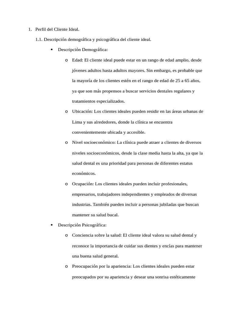 Perfil del Cliente Ideal en Odontología | PDF | Ortodoncia | Implante ...